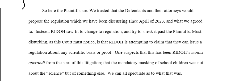 Bait & Switch At RIDOH: Plaintiffs In Masking Case Southwell v. McKee ...